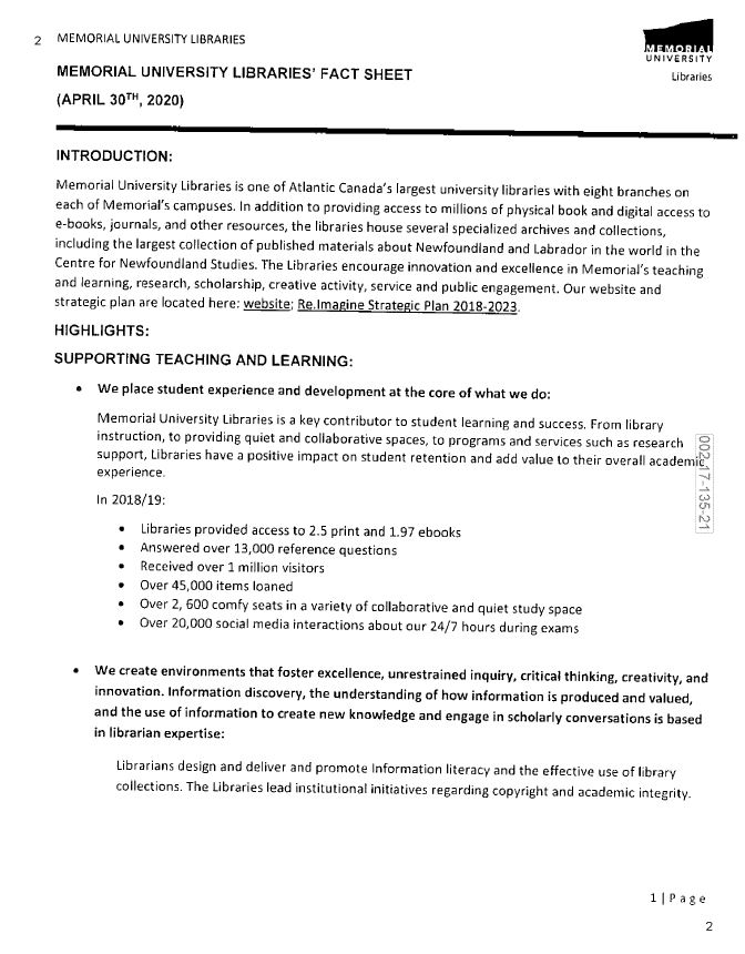 memorial-university-libraries-fact-sheet – Matt Barter
